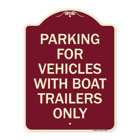 Signmission Parking for Vehicles W/ Boat Trailers Heavy-Gauge Aluminum ...