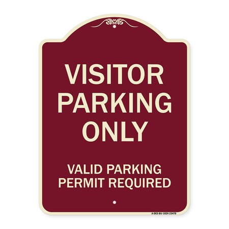 Signmission Parking Area Visitors Parking Valid Parking Permit Required ...