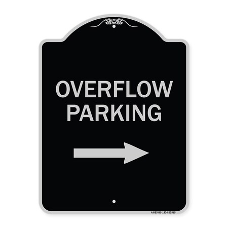 Signmission Overflow Parking with Right Arrow Heavy-Gauge Aluminum ...