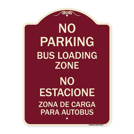 Signmission No Parking Bus Loading Zone No Entacionamiento Bus De Carga ...
