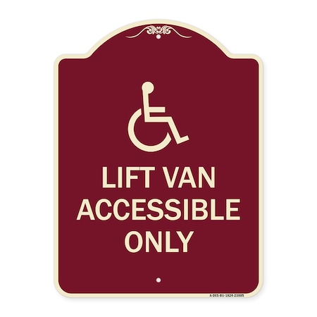 Signmission Lift Van Accessible W/ Updated Isa Heavy-Gauge Aluminum ...
