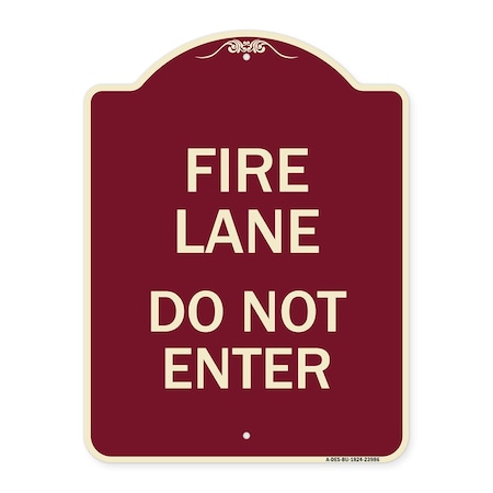 Signmission Fire Lane Do Not Enter Heavy-Gauge Aluminum Architectural ...