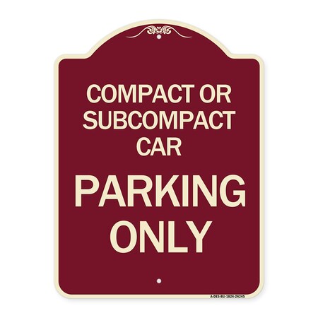 Signmission Compact or Subcompact Car Parking Heavy-Gauge Aluminum ...
