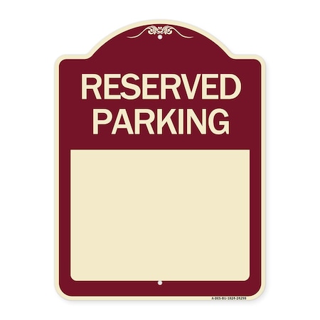 Signmission Blank Reserved Parking Heavy-Gauge Aluminum Architectural ...