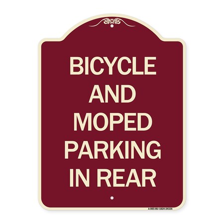 Signmission Bicycle and Moped Parking in Rear Heavy-Gauge Aluminum ...