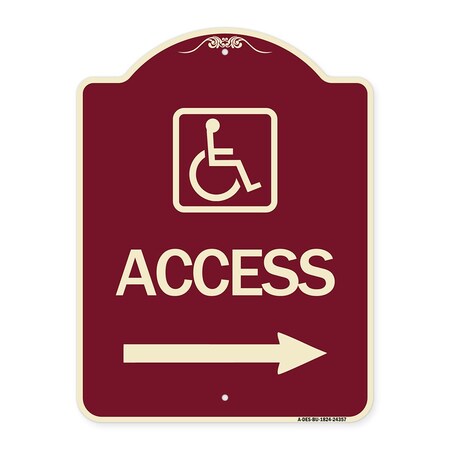 Signmission Access W/ Updated Isaand Right Arrow Heavy-Gauge Aluminum ...