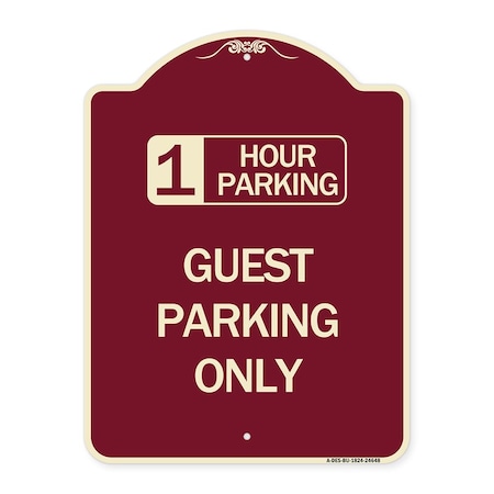 Signmission 1 Hour Parking Guest Parking Only Heavy-Gauge Aluminum ...