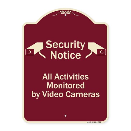 Signmission Designer Series-Security Notice All Activities Monitored By ...
