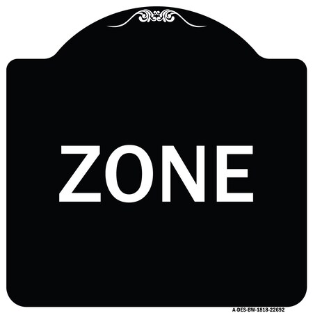 Signmission Designer Series Sign-Zone, Black & White Heavy-Gauge ...