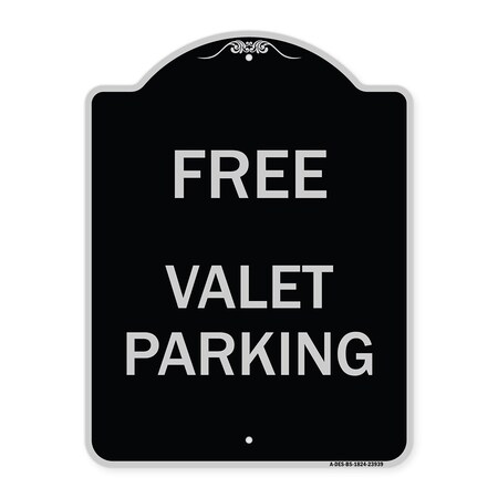 Signmission Free Valet Parking Heavy-Gauge Aluminum Architectural Sign ...