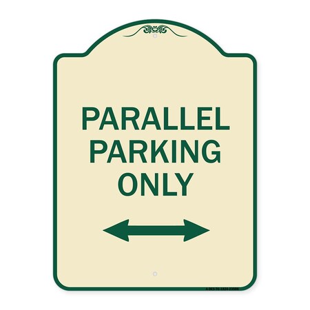 Signmission Parallel Parking Only with Bidirectional Arrow Heavy-Gauge ...