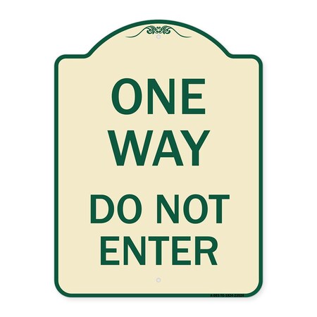 Signmission One Way Do Not Enter Heavy-Gauge Aluminum Architectural ...