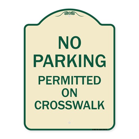 Signmission No Parking Permitted on Crosswalk Heavy-Gauge Aluminum ...