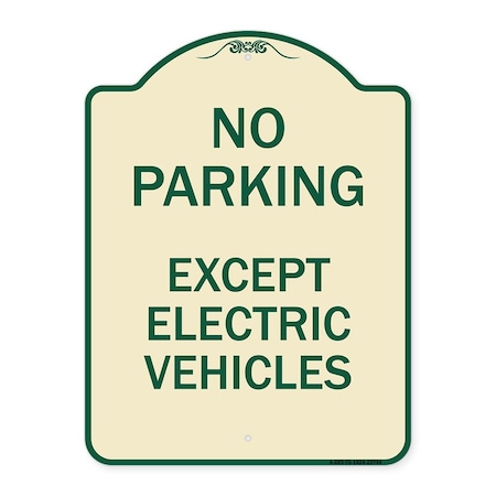 Signmission No Parking Except Electric Vehicles Heavy-Gauge Aluminum ...