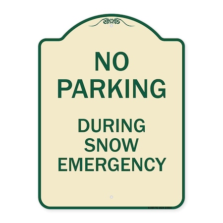 Signmission No Parking During Snow Emergency Heavy-Gauge Aluminum ...