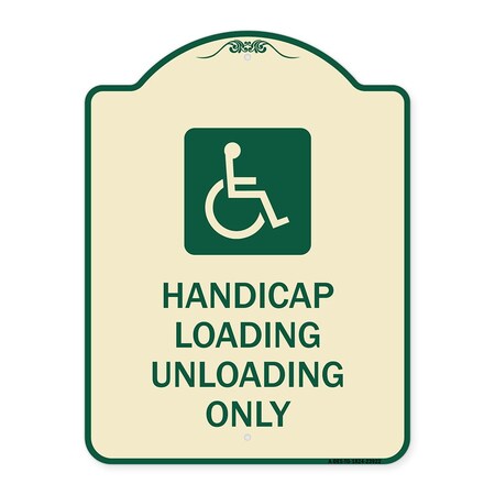 Signmission Handicap Loading Unloading W/ Handicap Heavy-Gauge Aluminum ...