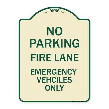 Signmission Fire Lane Emergency Vehicles Only Heavy-Gauge Aluminum ...