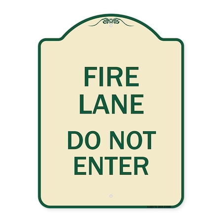 Signmission Fire Lane Do Not Enter Heavy-Gauge Aluminum Architectural ...