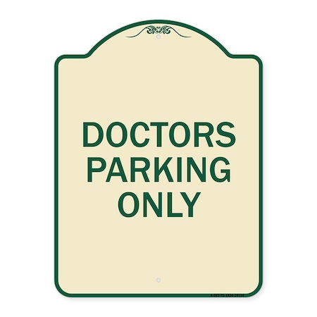 Signmission Doctors Parking Only Heavy-Gauge Aluminum Architectural ...
