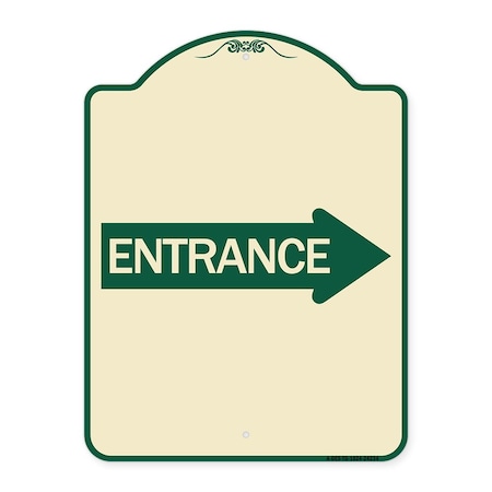 Signmission Right Arrow Entrance Heavy-Gauge Aluminum Architectural ...