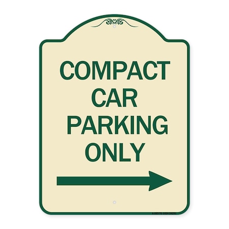 Signmission Compact Car Parking W/ Right Arrow Heavy-Gauge Aluminum ...