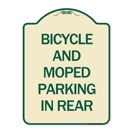 Signmission Bicycle and Moped Parking in Rear Heavy-Gauge Aluminum ...