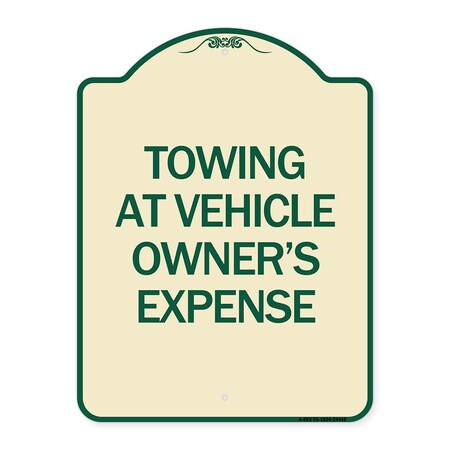 Signmission Towing Vehicle Owners Expense Heavy-Gauge Aluminum ...