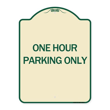 Signmission One Hour Parking Only Heavy-Gauge Aluminum Architectural ...