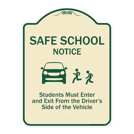 Signmission Designer Series-Safe School Students Must Enter And Exit ...