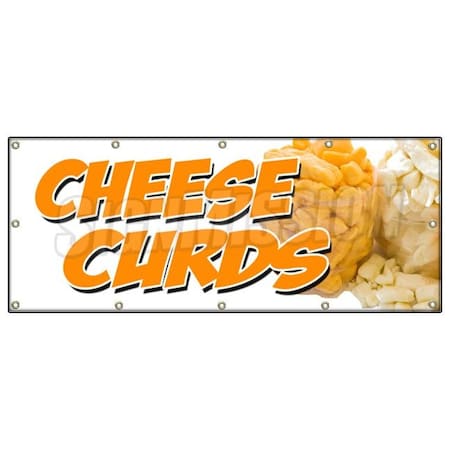 Signmission CHEESE CURDS BANNER SIGN wisconsin poutine fried squeaky ...