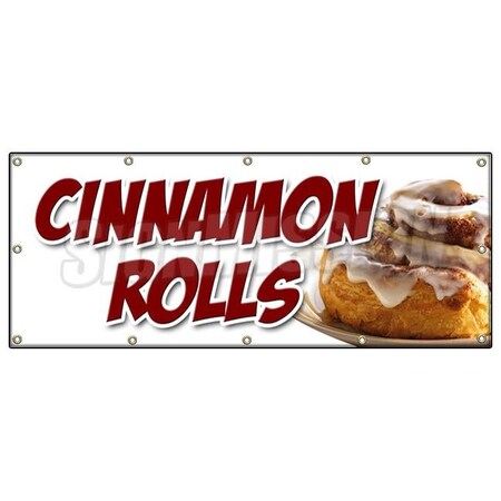 Signmission CINNAMON ROLLS BANNER SIGN fresh baked bakery still warm ...