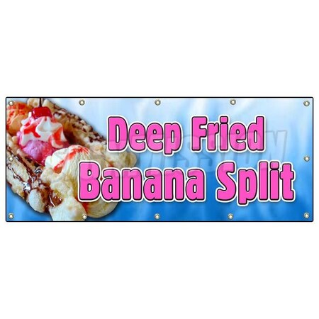Signmission DEEP FRIED BANANA SPLIT BANNER SIGN banana deep batter ...