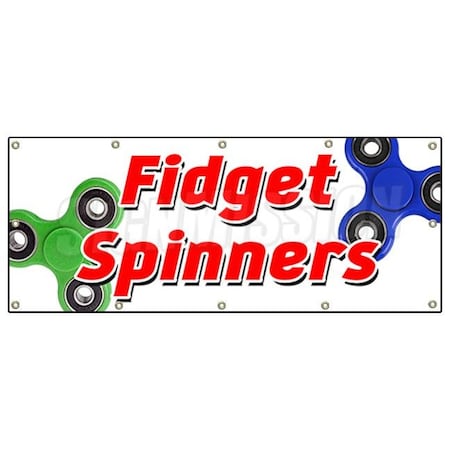 Signmission FIDGET SPINNER BANNER SIGN tri-spinner edc toy stress ...