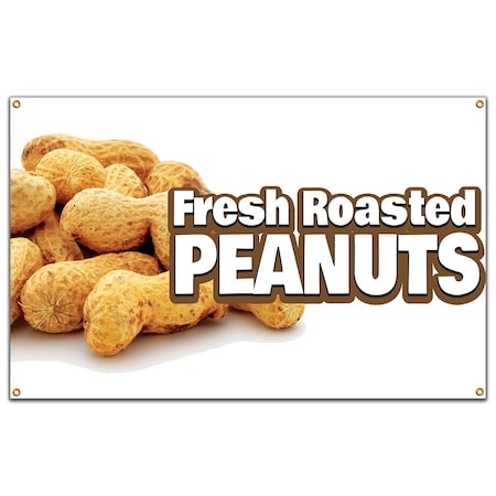 Signmission Fresh Roasted Peanuts Banner Concession Stand Food Truck ...