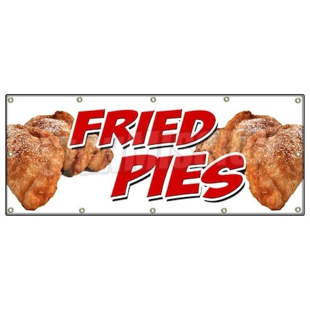 Signmission FRIED PIES BANNER SIGN deep fry fruit cherry apple lemon ...