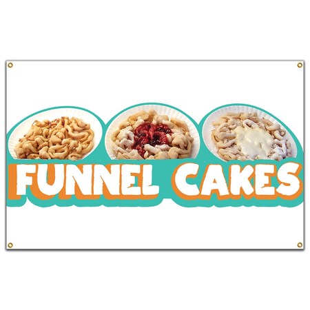 Signmission Funnel Cakes Banner Concession Stand Food Truck Single ...