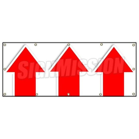 Signmission GIANT UP ARROW BANNER SIGN turn here sale follow directions ...