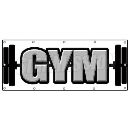 Signmission GYM BANNER SIGN gymnasium workout health club exercise ...