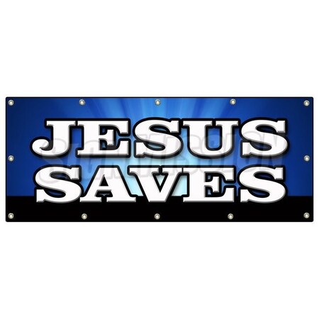 Signmission JESUS SAVES BANNER SIGN church religious pastor bible ...