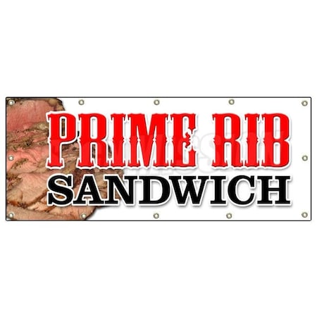 Signmission PRIME RIB SANDWICH BANNER SIGN usda roasted roast beef ...