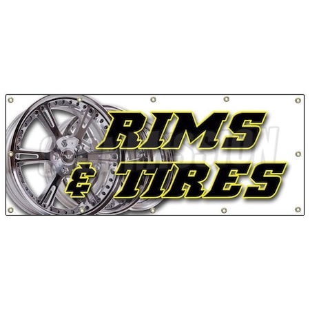 Signmission RIMS & TIRES BANNER SIGN wheels tires car truck suv ...
