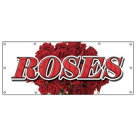 Signmission ROSES BANNER SIGN red rose flowers flower shop signs ...