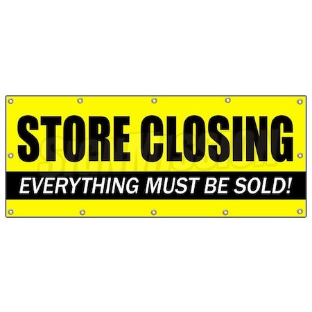 Signmission STORE CLOSING BANNER SIGN clearance signs close going out ...