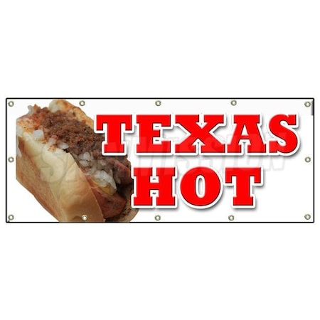 Signmission TEXAS HOT BANNER SIGN weiner hot dog sign franks B-120 ...