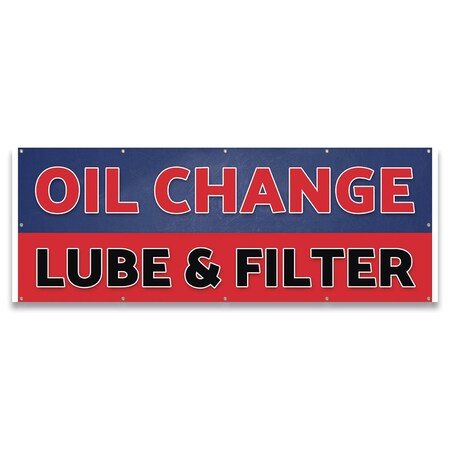Signmission Oil Change Lube & Filter Banner Concession Stand Food Truck ...