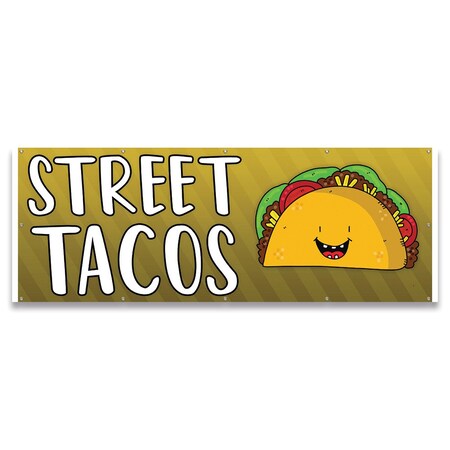 Signmission Street Tacos Banner Concession Stand Food Truck Single ...