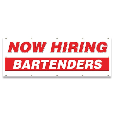 Signmission Now Hiring Bartenders Banner Apply Inside Accepting ...