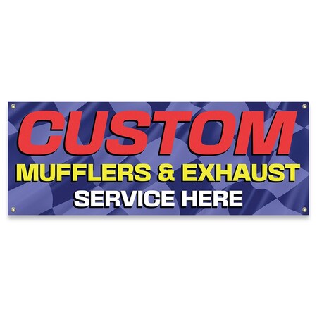 Signmission Custom Mufflers & Exhaust Service Banner Concession Stand ...