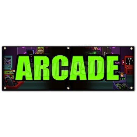 Signmission ARCADE BANNER SIGN video pinball skeeball bowling games ...