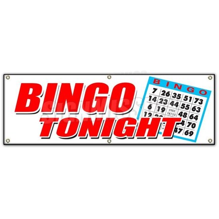 Signmission BINGO TONIGHT BANNER SIGN public welcome free cards cash ...